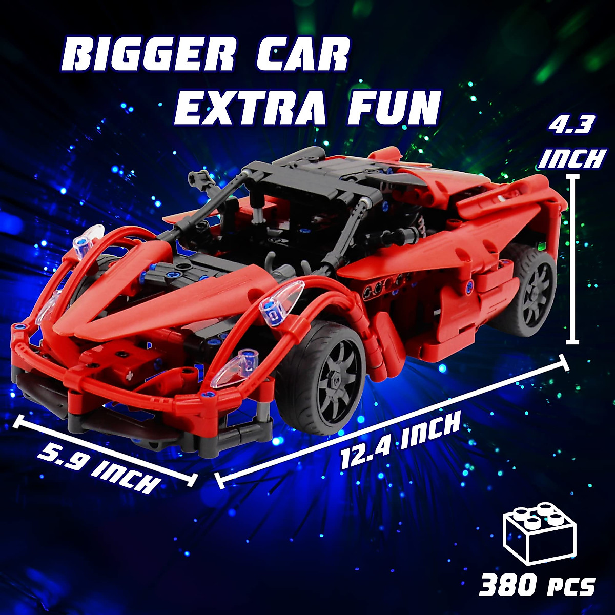 WISEPLAY Stem Projects for Kids Ages 8-12 Year - 380PCS RC Car Kits to Build - STEM Building Toys for Boys Age 8-12 - Model Car Kits to Build for Kids 9-12 - Great Building RC Car Gift for Your Kids