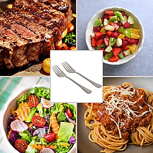 Cornucopia Serving Fork (2 Pack) Set of Two (2)- Elegant Top of the Line Serving Forks, Buffet & Banquet Style Serving Forks, 9" Stainless Steel