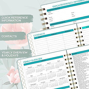 2024-2025 Planner - Planenr 2024-2025, July 2024 - June 2025, 2024-2025 planner weekly and monthly with Tabs, 6.4" x 8.5", Hardcover with Back Pocket + Thick Paper + Twin-Wire Binding - Green