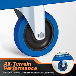 MoNiBloom 2 Tier Steel Utility Cart Multipurpose Service Trolley Cart with Wheels Great for Warehouse Garage Office, 661 lbs Capacity