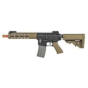 Elite Force M4 AEG Automatic 6mm BB Rifle Airsoft Gun, CQB, Black/Tan