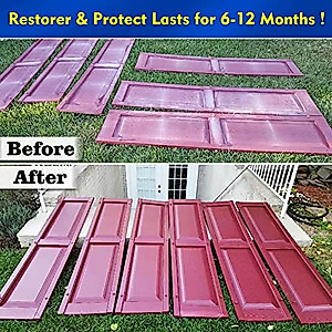 RENOVADOLT Outdoor Color Restorer 16.5oz Plastic Vinyl Shutter Restorer Faded Sun-Damaged and Oxidized Possessions and Protects from Future Wear