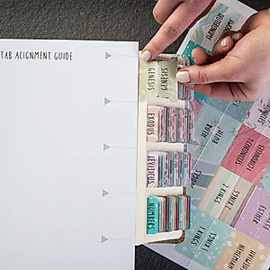 DiverseBee Laminated Bible Tabs (Large Print, Easy to Read), Personalized Bible Journaling Tabs, 66 Book Tabs and 18 Blank Tabs - Uniform Theme