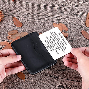 Mother To Daughter Wallet Card Inserts Valentine Gifts for stepdaughter from Mom Graduation Mothers Day 16 18th Birthday For Her Teen Adult Women Teenage Girls Inspirational Gifts Christmas