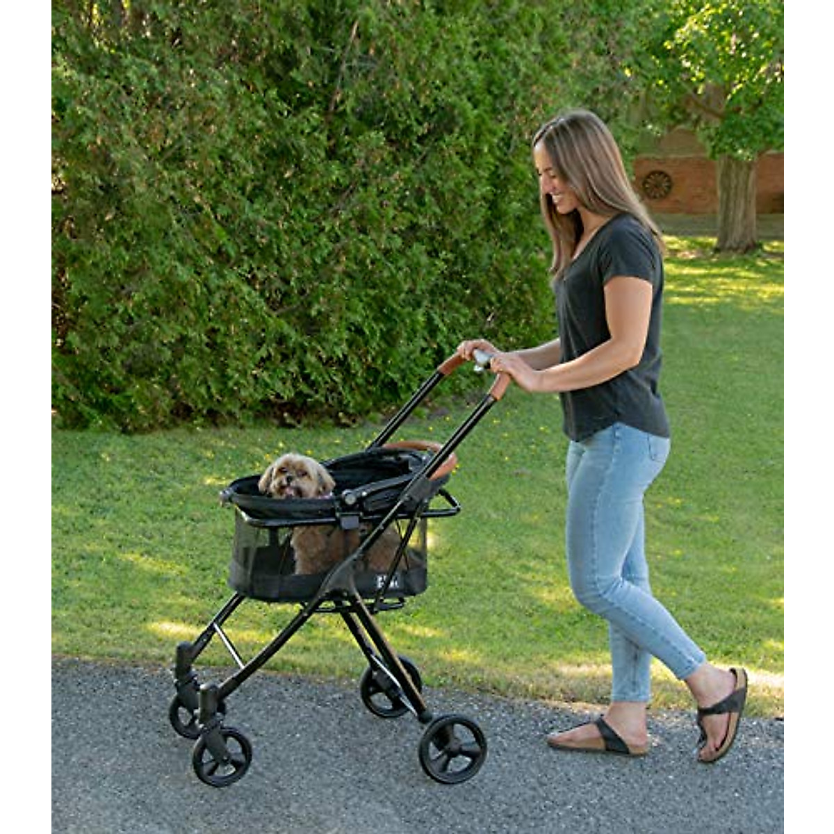 Pet Gear 3-in-1 Travel System, View 360 Stroller Converts to Carrier and Booster Seat with Easy Click N Go Technology, for Small Dogs & Cats, 4 Colors