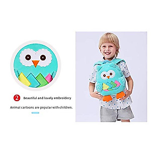 KTKA Cute Toddler Backpack Stuffed Cartoon Animal Mini Schoolbag For Boys And Girls (Blue owl)