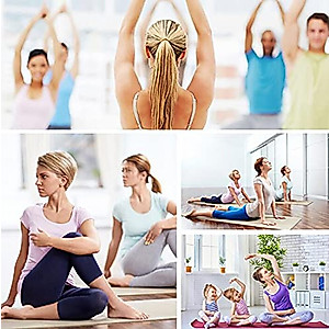 ReachTop Toeless Yoga Socks for Women, 4 Pairs Non Slip Fitness Toe Socks Cotton Slipper Socks for Dance Pilates Barre