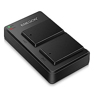 ENEGON 2 Pack LP-E17 Camera Battery 1040mAh with Micro USB Dual Charger for Canon Rebel SL2, T6i, T6s, T7i, EOS M3, M5, M6, EOS 200D,250D, 77D, 750D, 760D, 800D, 8000D, KISS X8i, RP Digital SLR Camera