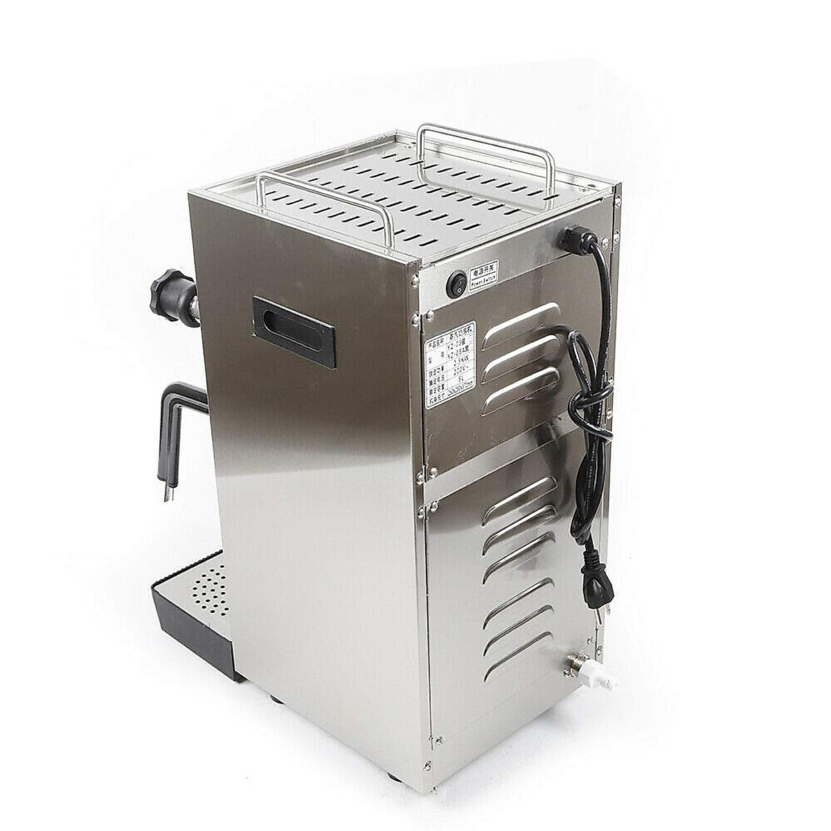 Commercial Milk Frother,Multi-Purpose Milk Frother 8L Full-Automatic Steam Boiling Water Frothing Machine, Electric Milk Foam Maker LCD Display for Espresso Coffee Tea Coffee Dessert Shop Milk Frother