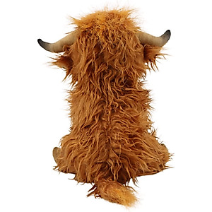 ROSIHA Highland Cow Plush,Cuddly Realistic Cow Stuffed Animal Farm Toy Pillow