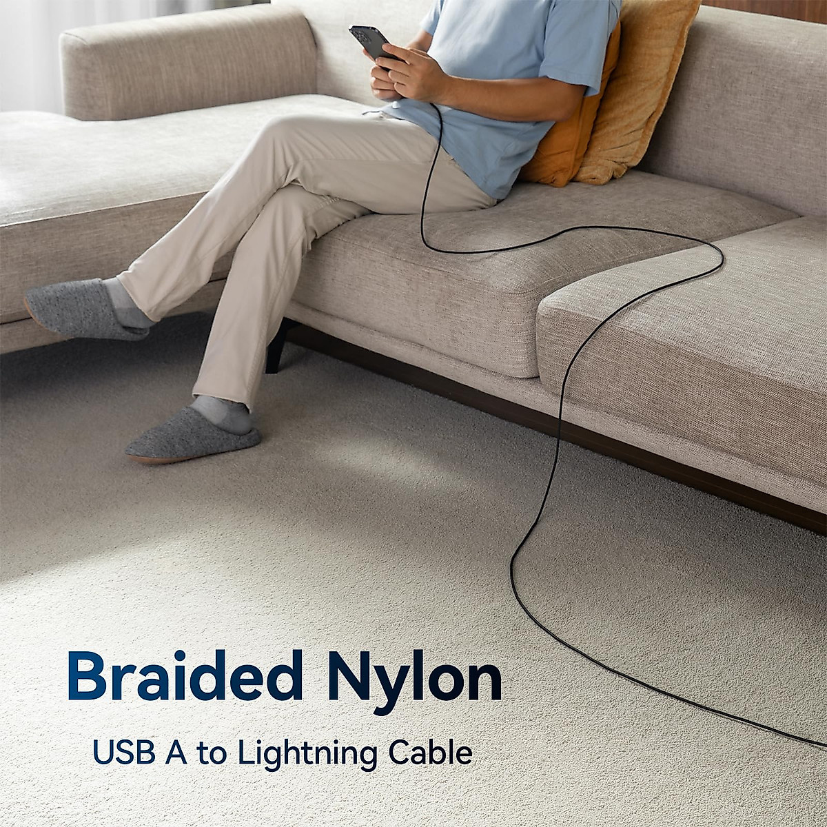 3Pack iPhone Charger 6FT/6FT/3FT [Apple MFi Certified] USB A to Lightning Cable Fast Charging Cord Braided Compatible with iPhone 14 13 12 11 Pro Max Mini/XS/XR/8 7 Plus 6s/SE iPad/iPod/AirPods