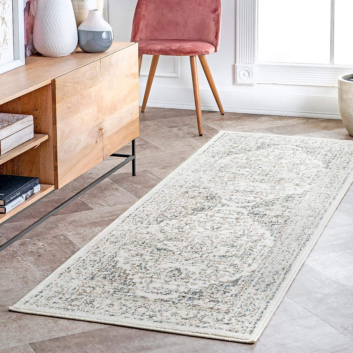 nuLOOM Tanith Vintage Medallion Area Rug, 11x15, Cream