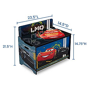 Delta Children Deluxe Toy Box, Disney/Pixar Cars