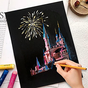 30 Sheets Black Cardstock, 8.5 x 11 Card Stock, 92lb/250gsm Thick Cover Stock, Heavyweight Printer Paper for Invitations, Scrapbooking, Crafting, DIY Projects, Decoration and Drawing