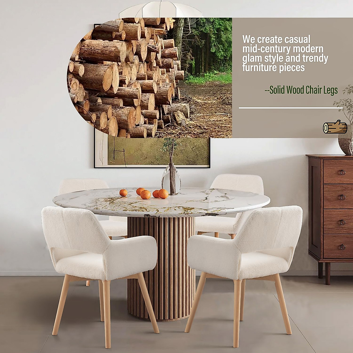 Desk Chair Accent Chair Mid Century Modern Arm Chair Upholstered Reading Chair Living Room Chairs for Bedrooms Living Room Home Office (Gray, Set of 1)