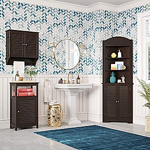 RiverRidge Ellsworth Single Door Floor Cabinet, Espresso
