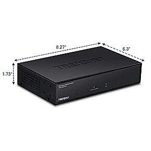 TRENDnet Wireless LAN Controller, Built-in 5-Port GB Switch, Compatible with: TEW-755AP/TEW-821DAP/TEW-825DAP, Access Point Management, TEW-WLC100, Black, Manage up to 128 AP's