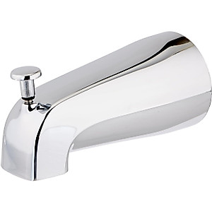 EZ-FLO 5-3/8 Inch Zinc Bath Tub Diverter Spout, 1/2 Inch IPS Pipe, Chrome, 15083