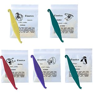 Orthodontic Elastic Rubber Bands, 500 Pack Medium Force Small Rubberbands Dreadlocks Hair Braids Fix Tooth Gap, Heavy 3.5 Ounce, 5 Pack Free Elastic Placer for Braces
