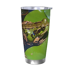 jshmgchw 3d Peace Tree Frog 20oz Tumbler, Car Cup With Lid And Straw, Spill-Proof, Stainless Steel Double Wall Vacuum Insulated Reusable Coffee Travel Mug, For Cold Drinks, Hot Beverage