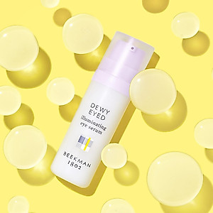 Beekman 1802 Dewy Eyed Illuminating Eye Serum - Fragrance Free - 0.5 oz - Reduces Puffiness & Dark Circles - With Goat Milk & Aloe Vera - Good for Sensitive Skin - Cruelty Free