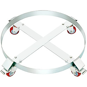 VEVOR 55 Gallon Heavy Duty Drum Dolly, 1000lbs Load Capacity, Barrel Dolly Cart Drum Caddy, Non Tipping Hand Truck Capacity Dollies with Steel Frame 4 Swivel Casters Wheel, for Warehouse Drum Handling