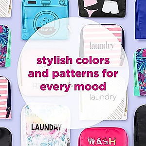 Miamica Soft Travel Laundry Bag with Zipper and Drawstring, Gray, 21” x 22” – Keep Your Dirty Clothes Separate and Your Suitcase Organized – Expandable, Durable, and Foldable Laundry Bag