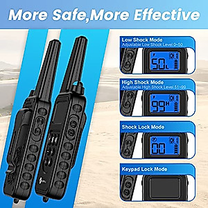 Slopehill Dog Training Collar, Electronic Dog Shock Collar with Remote for Small Medium Large Dog Breeds (Black)