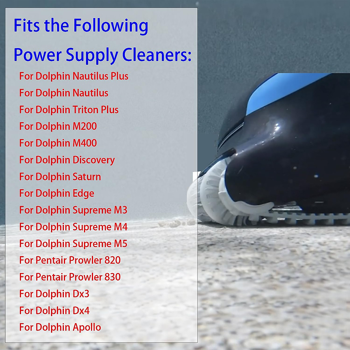 5898412LF 58984402L Power Cord Replacement, Compatible with Maytronics Dolphin Cleaner's Digital Power Supply, 10 Amps 125 Volts Black 3 Prong AC