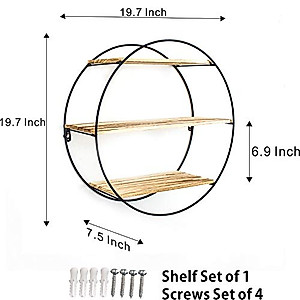 PENGKE 3 Tier Wall Floating Ledge Shelves for Home Decor,Wall Decoration Storage Shelf and Wall Mount Booke Display Rack for Bedroom and Living Room