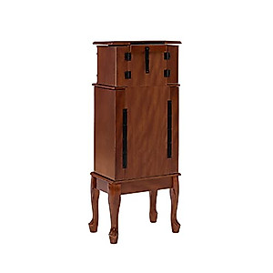 Powell Classic Cherry Jewelry Armoire, 16.5 x 40.25 x 11.88