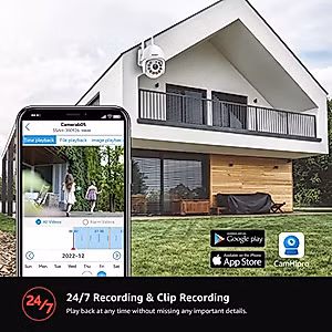 BOAVISION 5MP Security Camera Outdoor, Wireless WiFi IP Camera Home Security System 360° View,Motion Detection, auto Tracking,Two Way Talk,pan Tile Full Color Night Vision