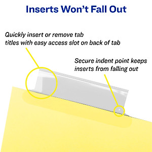 Avery 8-Tab Binder Dividers, Insertable Clear Big Tabs, 24 Sets (11115)