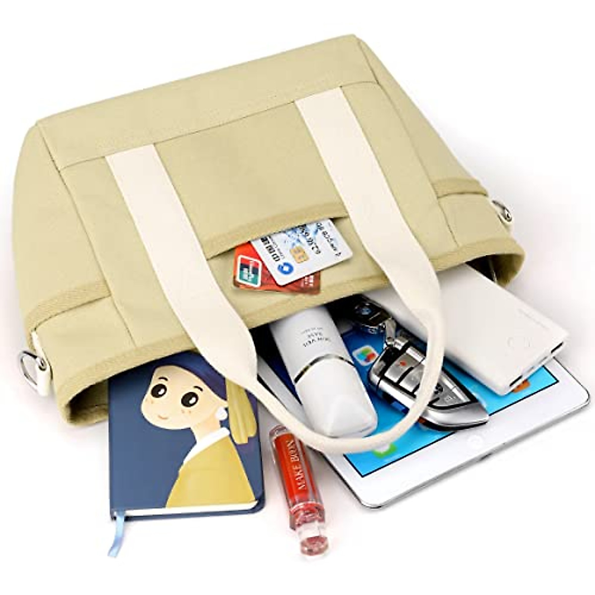 Canvas Tote Bag Small Crossbody Bag For Women Hobo Shoulder Handbags Purses Cute pink