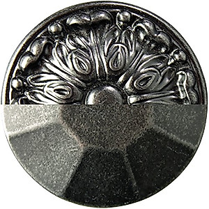 Hickory Hardware Pipeline Collection Knob 1-1/4 Inch Diameter Black Nickel Vibed Finish