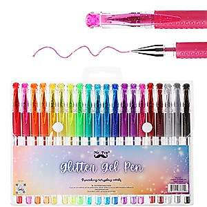 Mr. Pen- Glitter Gel Pens, Assorted Colors, 20 pcs, Glitter Pens, Glitter Gel Pens for Adult Coloring, Neon Gel Pens, Sparkly Gel Pens, Gel Pens for Coloring, Glitter Gel Pen Set, Bible Journaling Pen