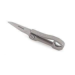 TUNYI Mini Folding Pocket Knife, EDC Tiny Package Knife, 1" Stainless Steel Blade with Titanium Alloy Handle, Ultra Compact and Lightweight