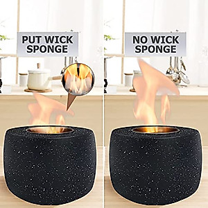 JORRLOB Tabletop Fire Pit, Table top fire Pit Bowl, Long Burning Alcohol Mini Fire Pit, Smokeless Fire Pit, Fire Bowl, Mini Personal Fireplace for Indoor Outdoor Patio, Round Fire Bowl