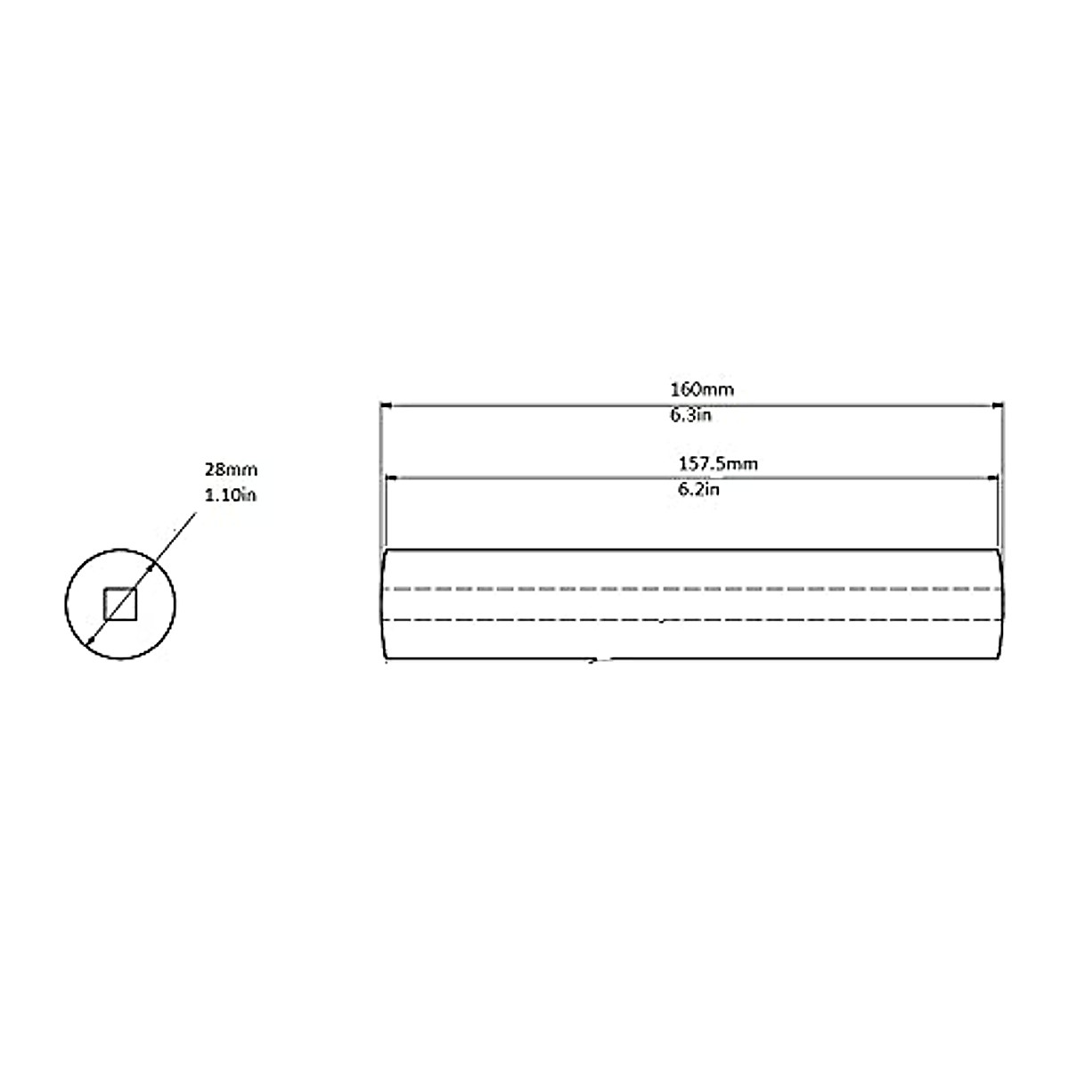 Rattleware Rubber Replacement Knock Box Bar Cover - Durable & Easy-to-Install Espresso Waste Solution, Fits Select Models with Welded Bars, High-Quality Design (6.25")