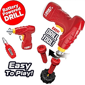 Liberty Imports Take Apart Toy Set, Build Your Own Vehicle with Drill, Sounds & Lights, Buildable STEM Learning Construction Kit for Toddlers, Kids, Boys (SWAT Truck)