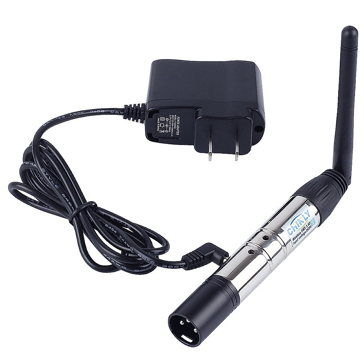 DMX Wireless, CHINLY 8pcs 2.4G DMX 512 1 Male Transmitter & 7 Female Receivers Short version for Stage PAR Party Light