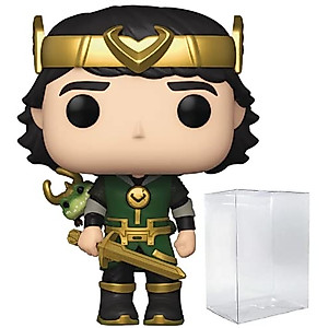 POP Marvel: Loki - Kid Loki with Alligator Loki Pop! Vinyl Figure (Bundled with Compatible Pop Box Protector Case), Multicolored, 3.75 inches