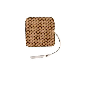 10 Resealable Pack of 4 Electrodes Each Total 40 Electrodes - ESA Medical Premium 40 Electrodes 2.0" x 2.0" Sqaure Tan Cloth Electrode Pads with US Made Gel Adhesive by Pro-Patch®