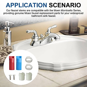 LEDBarz 2025 Upgrade 97479 Stem Extension Kit for Moen Monticello Series Widespread Bathroom Sink Faucet replacement parts for Moen 1222 1224