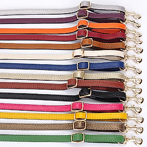 VanEnjoy Adjustable Genuine Leather Crossbody Straps Replacement - Width 1/2“, Length 25”-51” (Expresso)