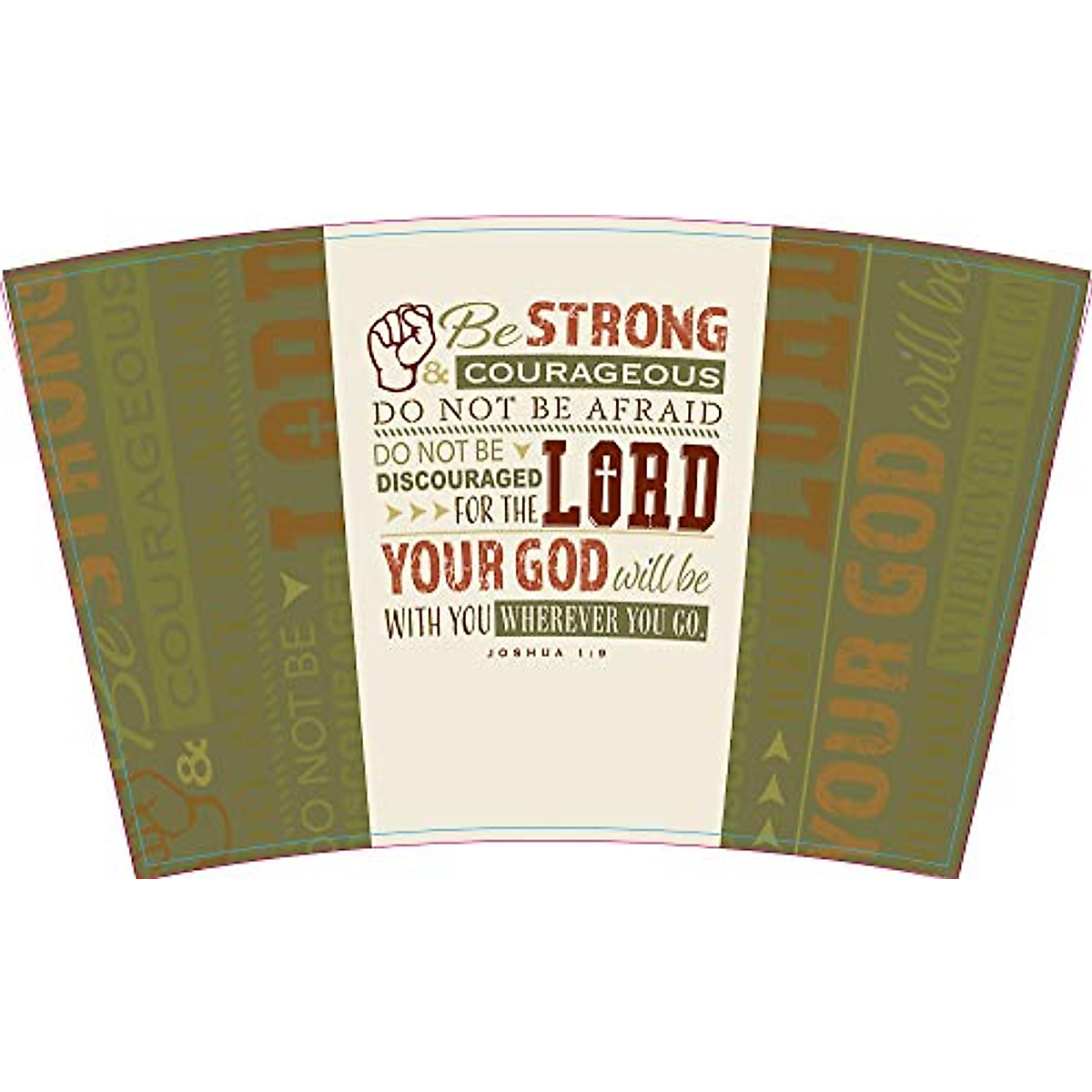 Be Strong and Courageous Stainless Steel 16 oz Travel Mug with Lid