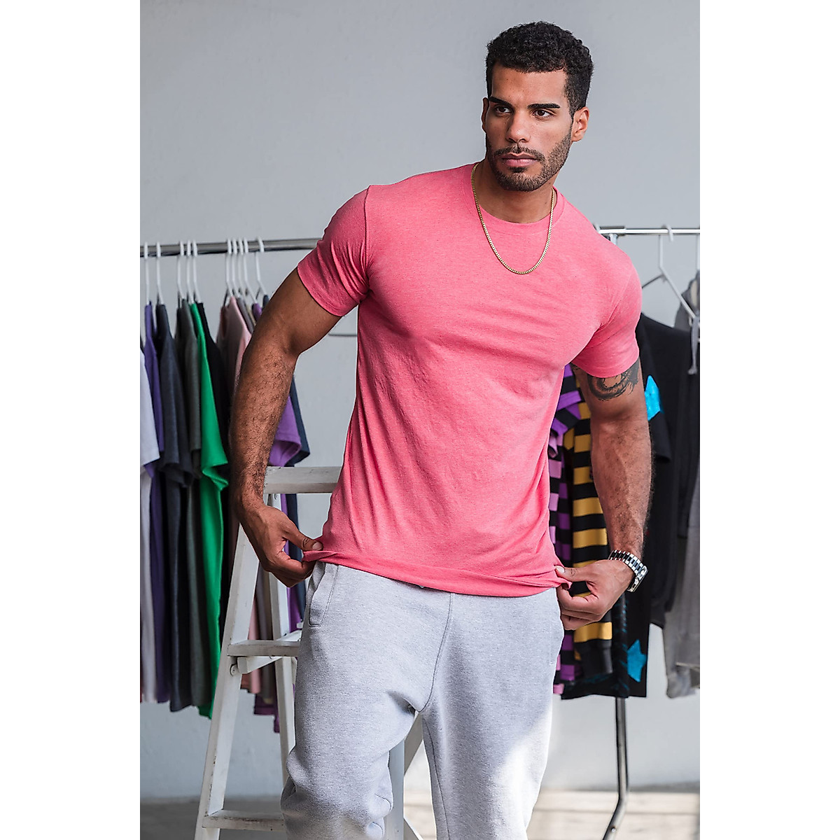 Have It Tall Men's Fashion Fit T Shirt Black Large Tall