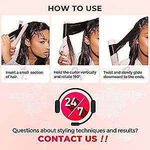 TYMO Airflow Styler Curling Iron - Ceramic Flat Iron Hair Straightener and Curler 2 in 1, Professional Curing Wand with 360° Ionic Cool Air, 5 Adjustable Temps & Dual Voltage for Long Short Hair