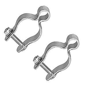 2 Pack 1-5/8inch Chain Link Fence Frame Gate Post Hinge/Galvanized Steel Zinc Plated Pipe Gate Hinge for 1-5/8 Outside Diameter Post/Pipe, Nut/Bolt Included for Hinge