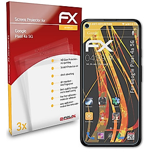 atFoliX Screen Protector compatible with Google Pixel 4a 5G Screen Protection Film, anti-reflective and shock-absorbing FX Protector Film (3X)